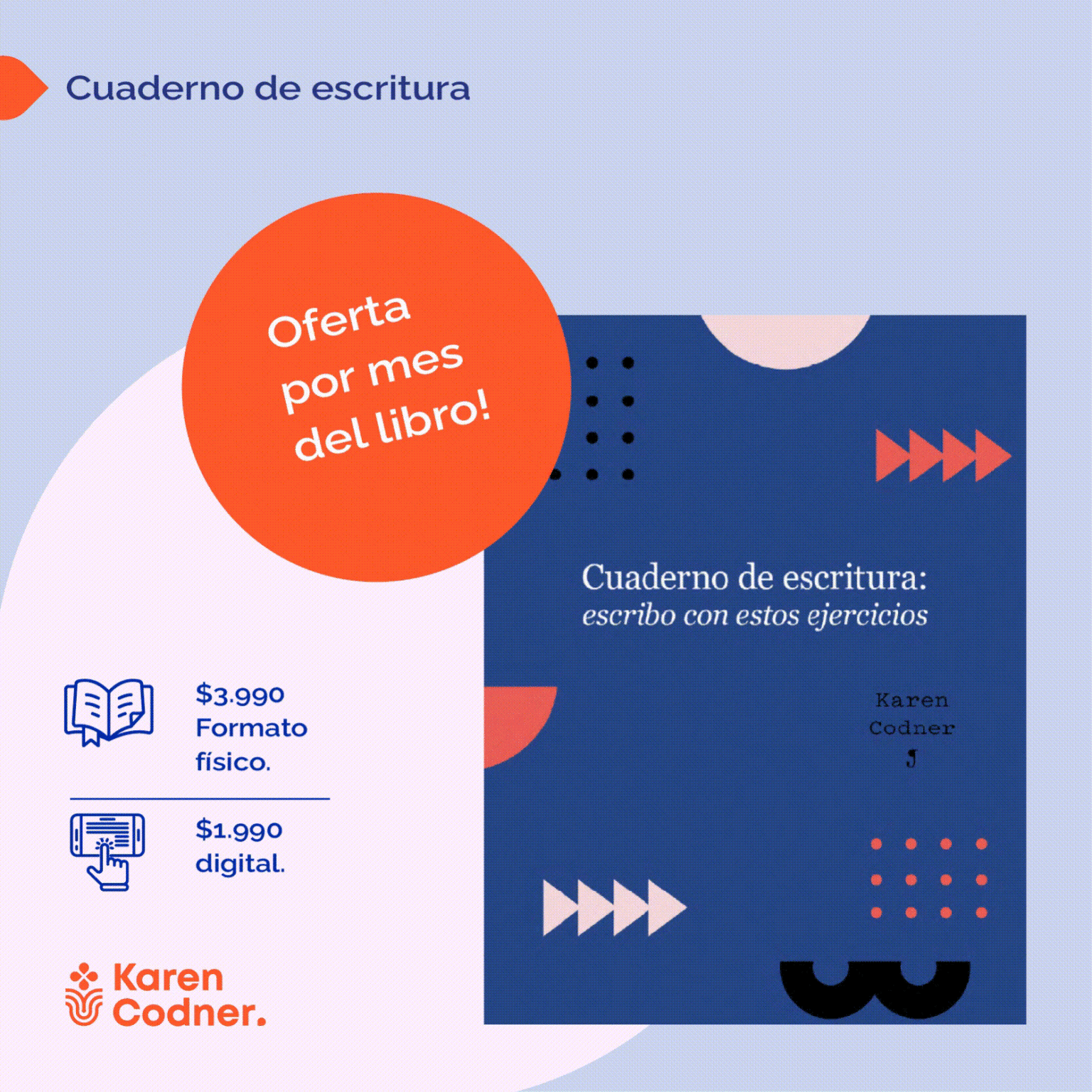 Cuaderno de escritura: escribo con estos ejercicios - Karen Codner